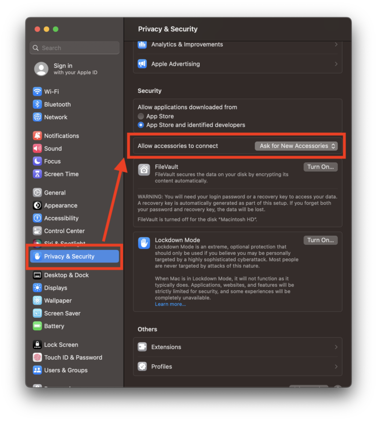 macOS Ventura/Sonoma and USB/Thunderbolt Device Security – CalDigit