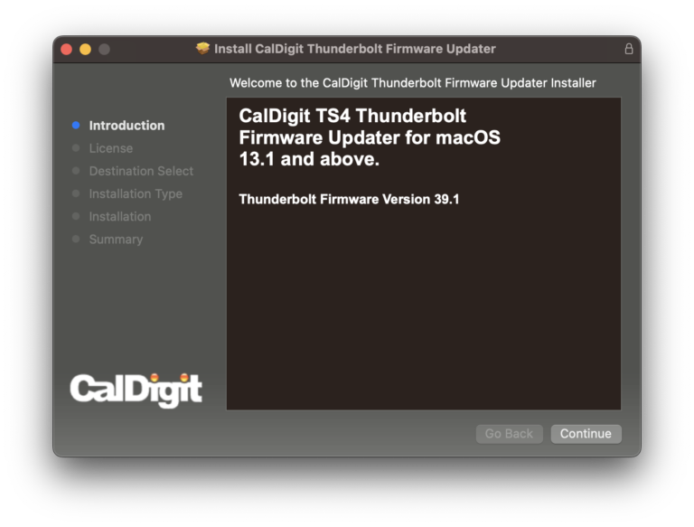 TS4 macOS Firmware Update Procedures – CalDigit